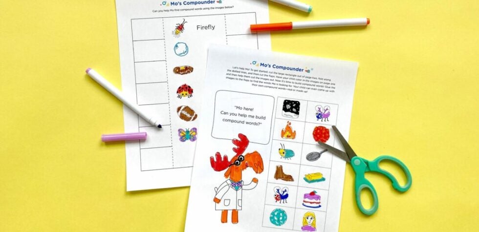 Mo's Compounder: Compound Words Printable - Begin Learning