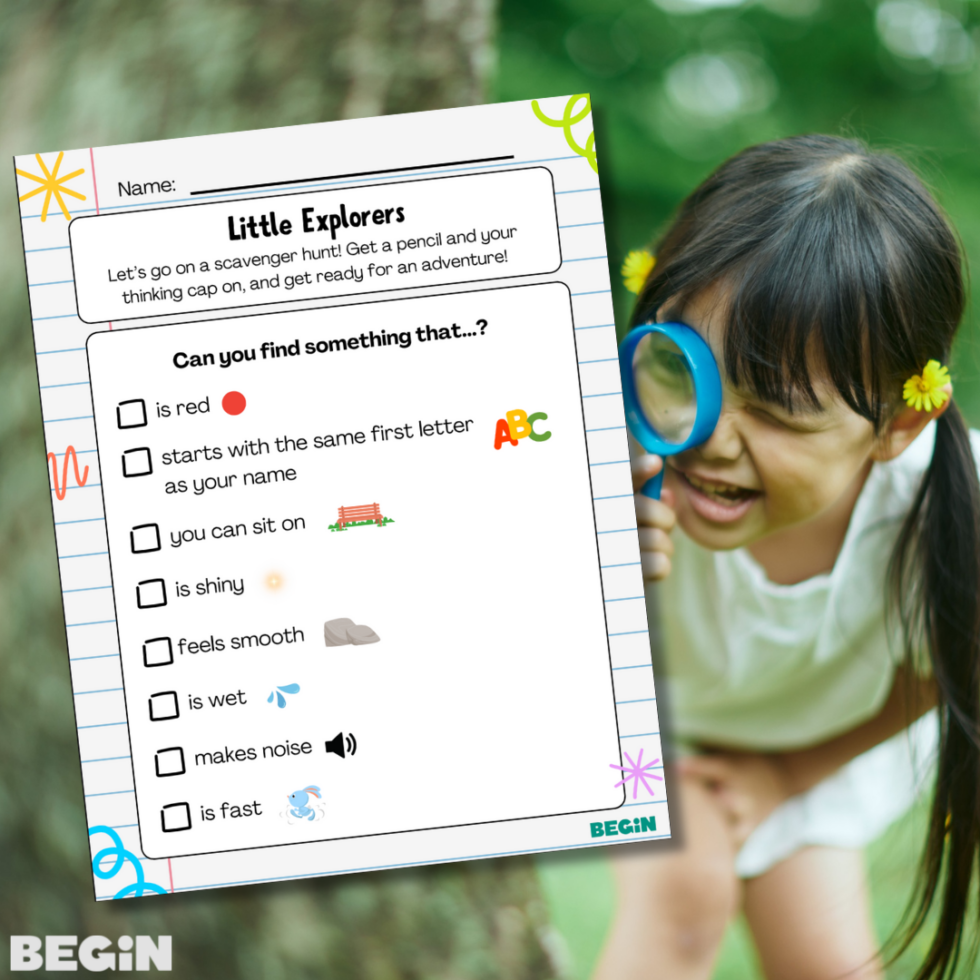 Scavenger Hunt for Kids - A Printable for Little Explorers