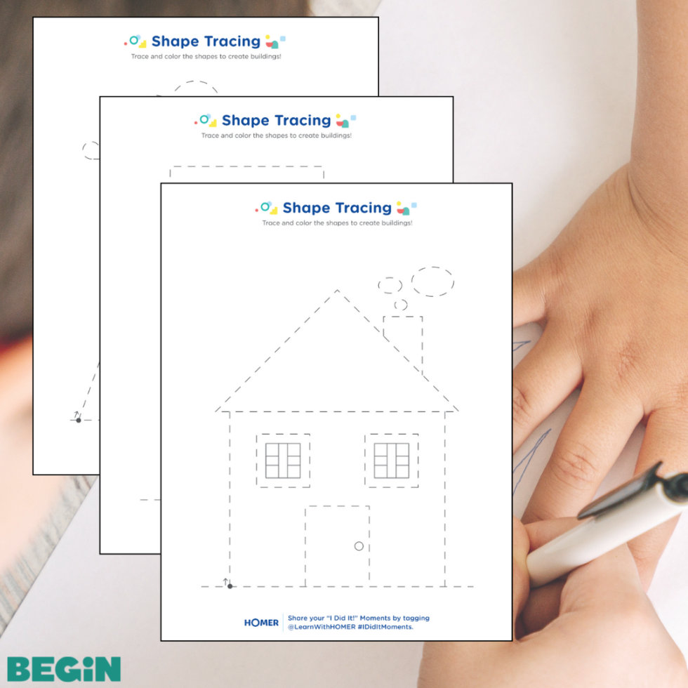 Free Shape Tracing Worksheet for Kids (Ages 2-5) | Free Printable