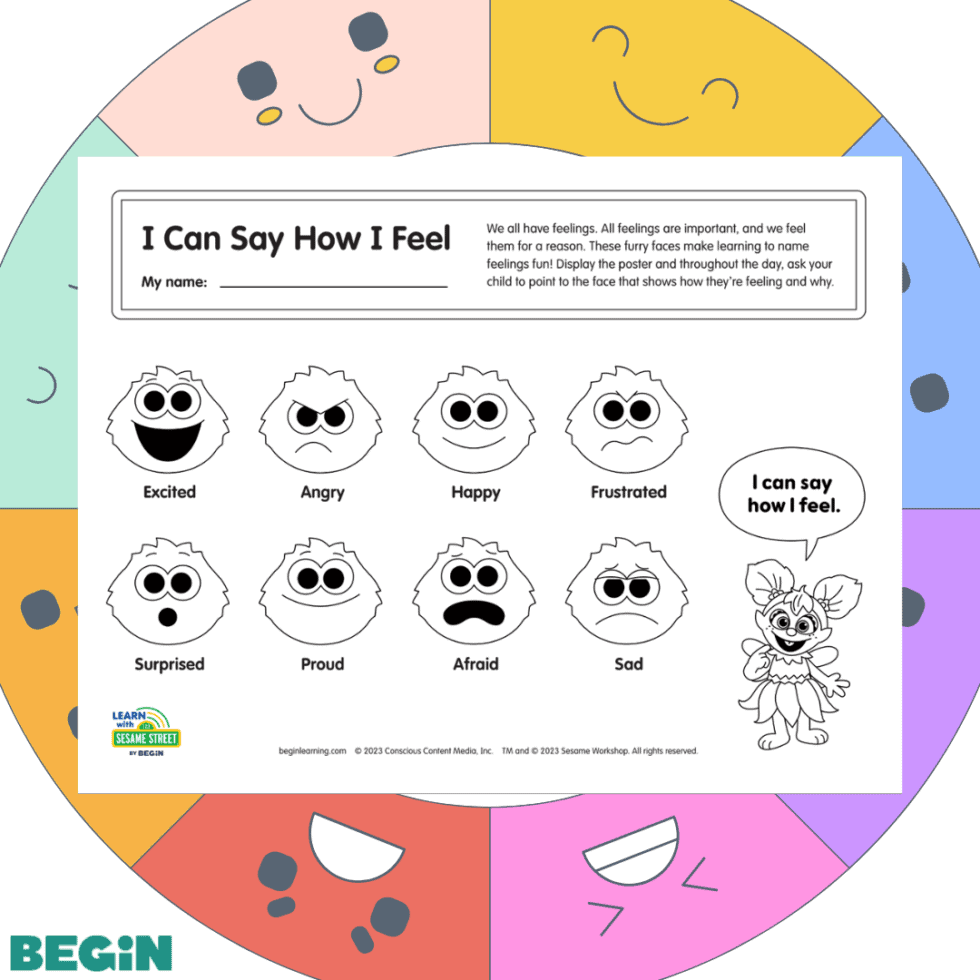 Emotions Chart for Kids (Ages 4-6) | Free Printable