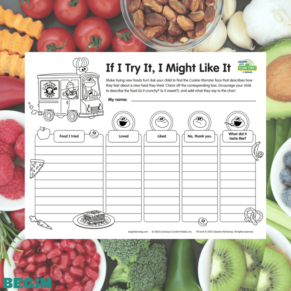 If I Try It, I Might Like It | FREE Printable Food Tracker for Kids