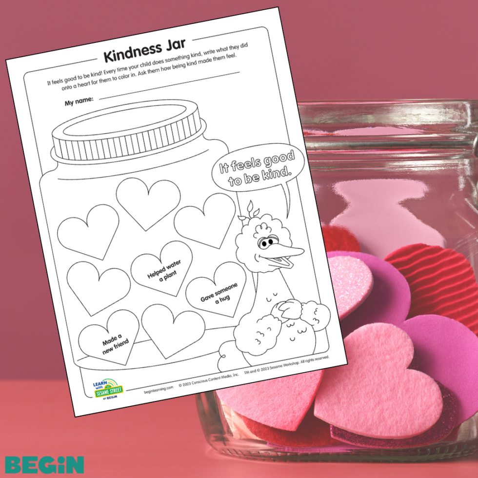 Kindness Jar Worksheet for Kids | Free Printable