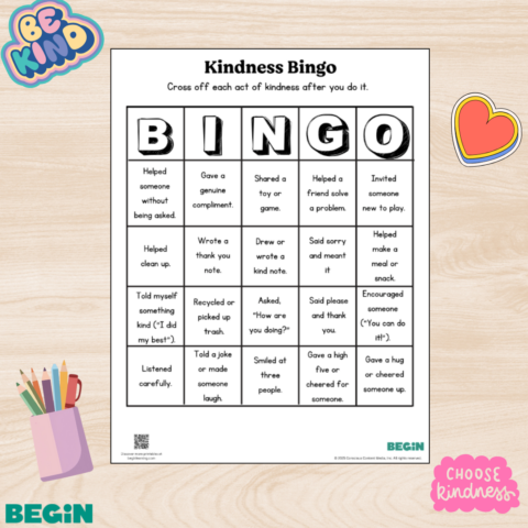 Kindness Activities for Kids Ages 5–8 | Kindness Bingo Game