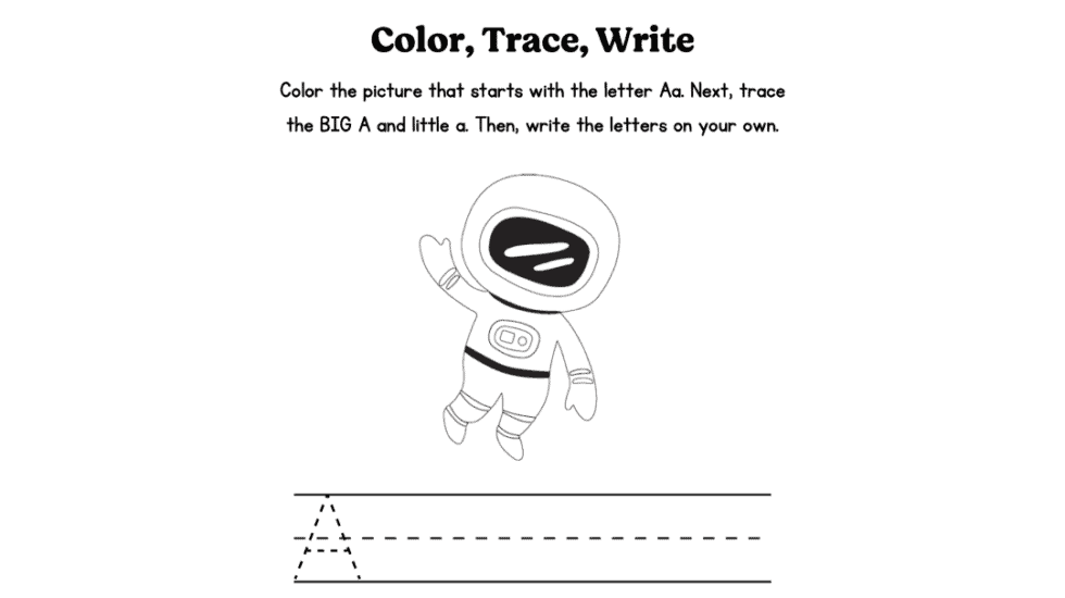Free Alphabet And Letter Worksheets | Coloring, Tracing, & Writing ...